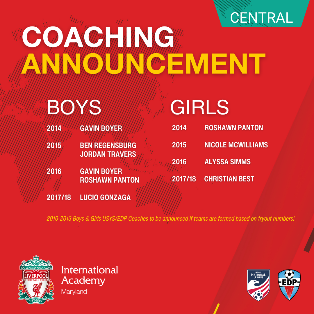 Central Coaches - Liverpool FC International Academy Maryland